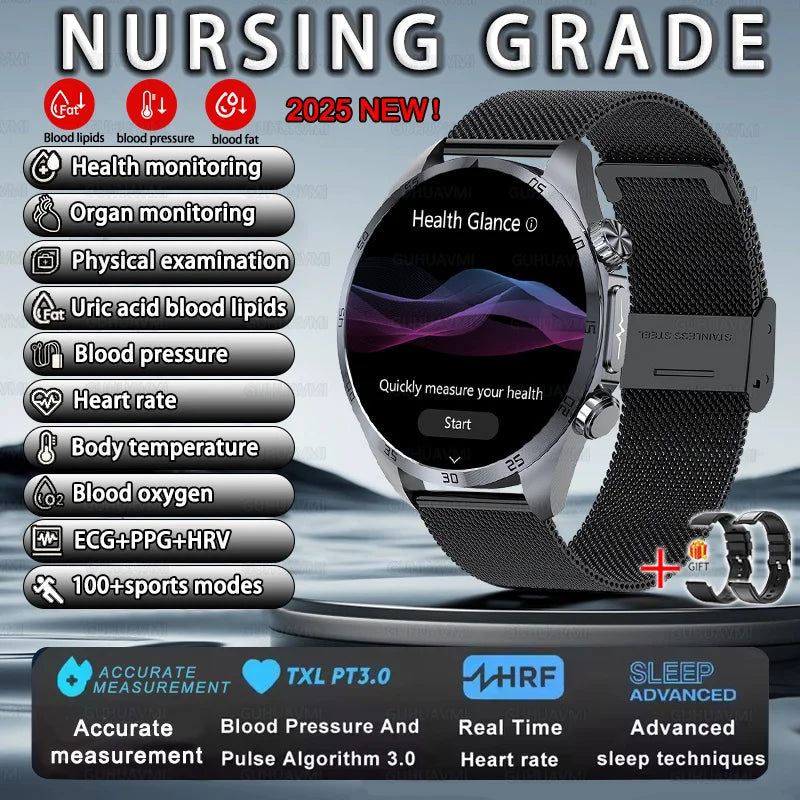 2026 NEW For Health Pulse Therapy Smart Watch ECG+PPG Blood Fats Uric ...